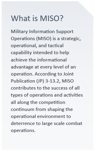 Press Release: Evaluation of the DoD’s Military Information Support Operations Workforce (Report ...